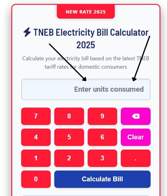 TNEB Bill Calculator -Instant Online New &Latest (August 2025)